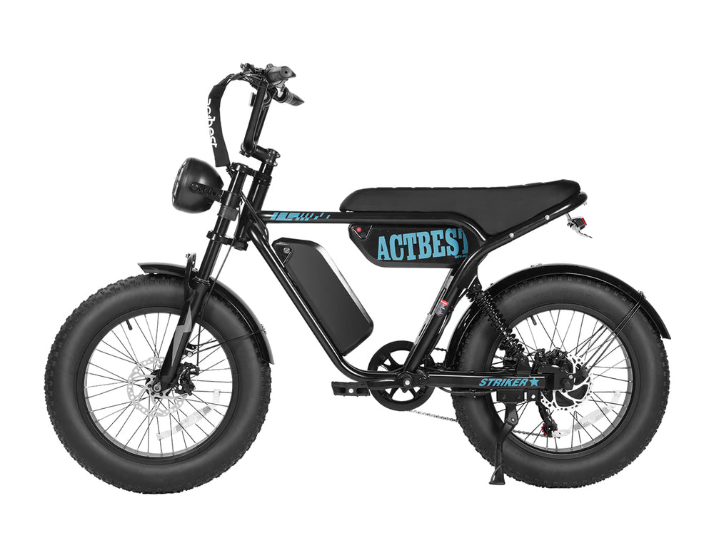 Striker 20" Moped Styled Ebike | 35+MPH Fat Tires & Power – actbest